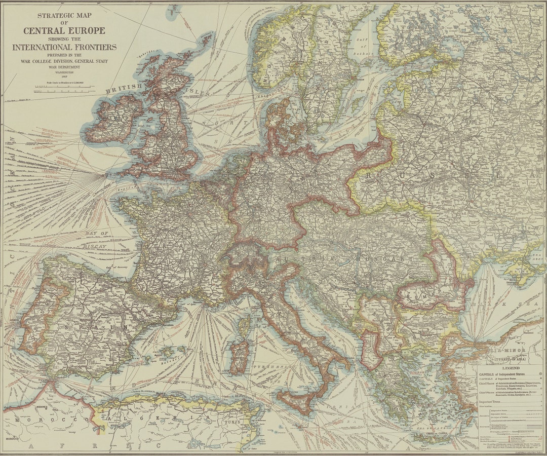 Map of europe 1915