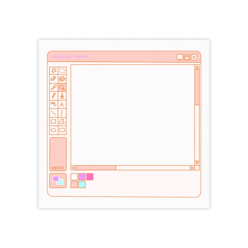 Paint Program Post-it Notes, Cute Notepad, Doodle Post-it Notes ...