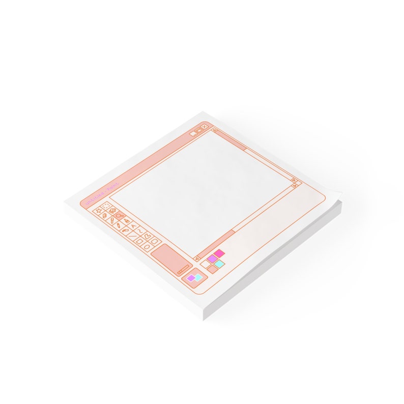 Paint Program Post-it Notes, Cute Notepad, Doodle Post-it Notes ...