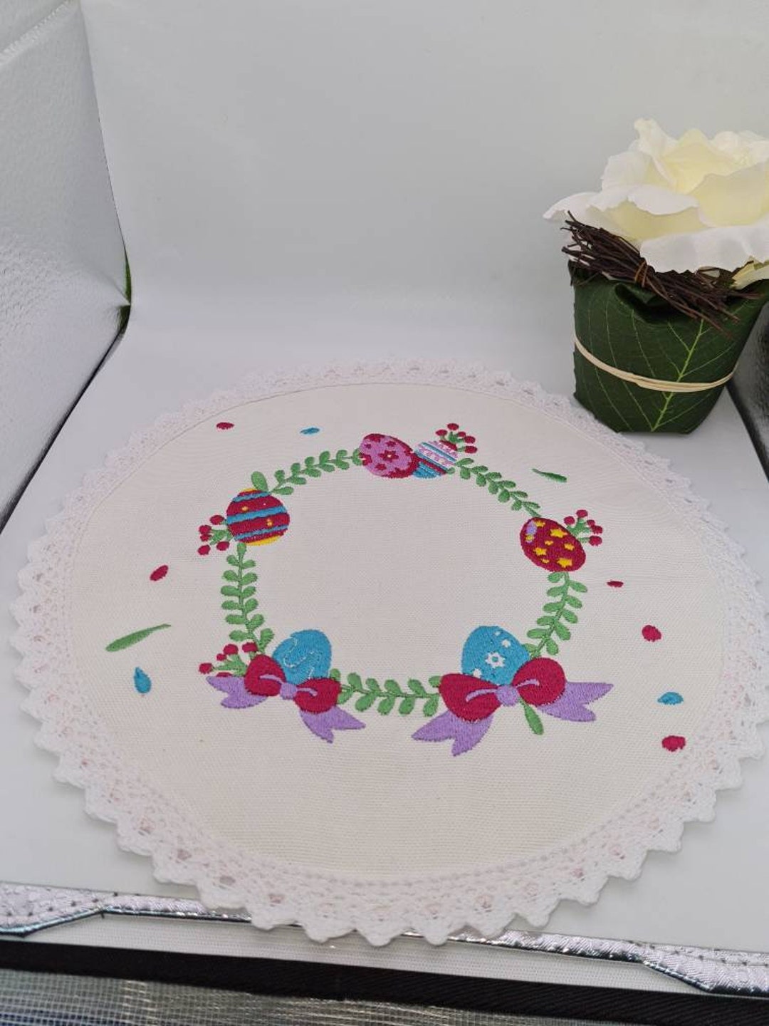 Spring Easter Doilies Around 26 Cm - Etsy