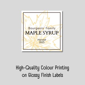 Maple Syrup Labels - Personalized Stickers for Homemade Maple Syrup ...