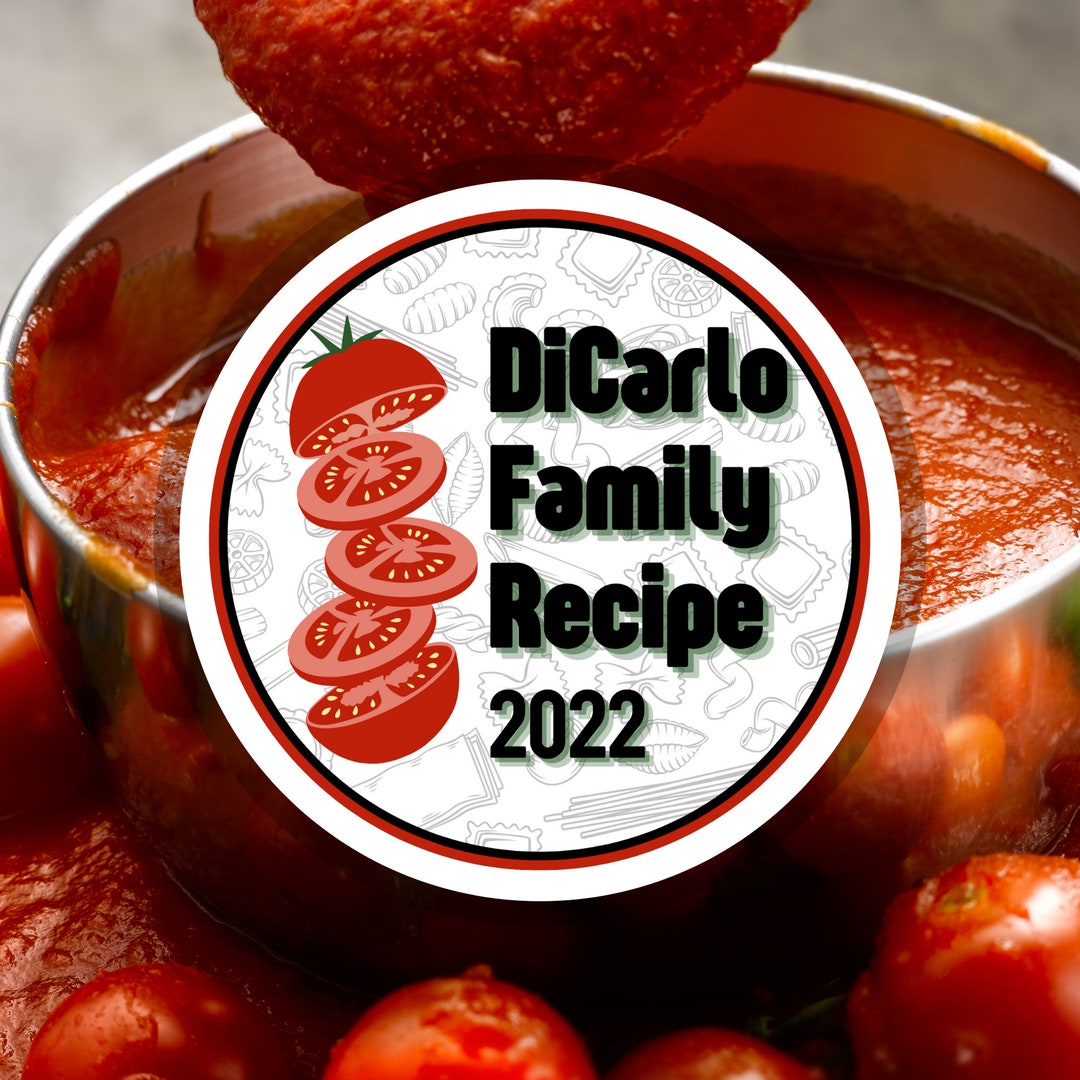 Tomato Sauce Labels Custom Kitchen Stickers for Homemade Pasta Sauce ...