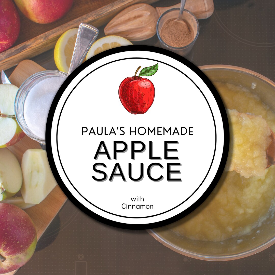 Apple Sauce Labels Personalized Kitchen Stickers for Homemade Apple ...