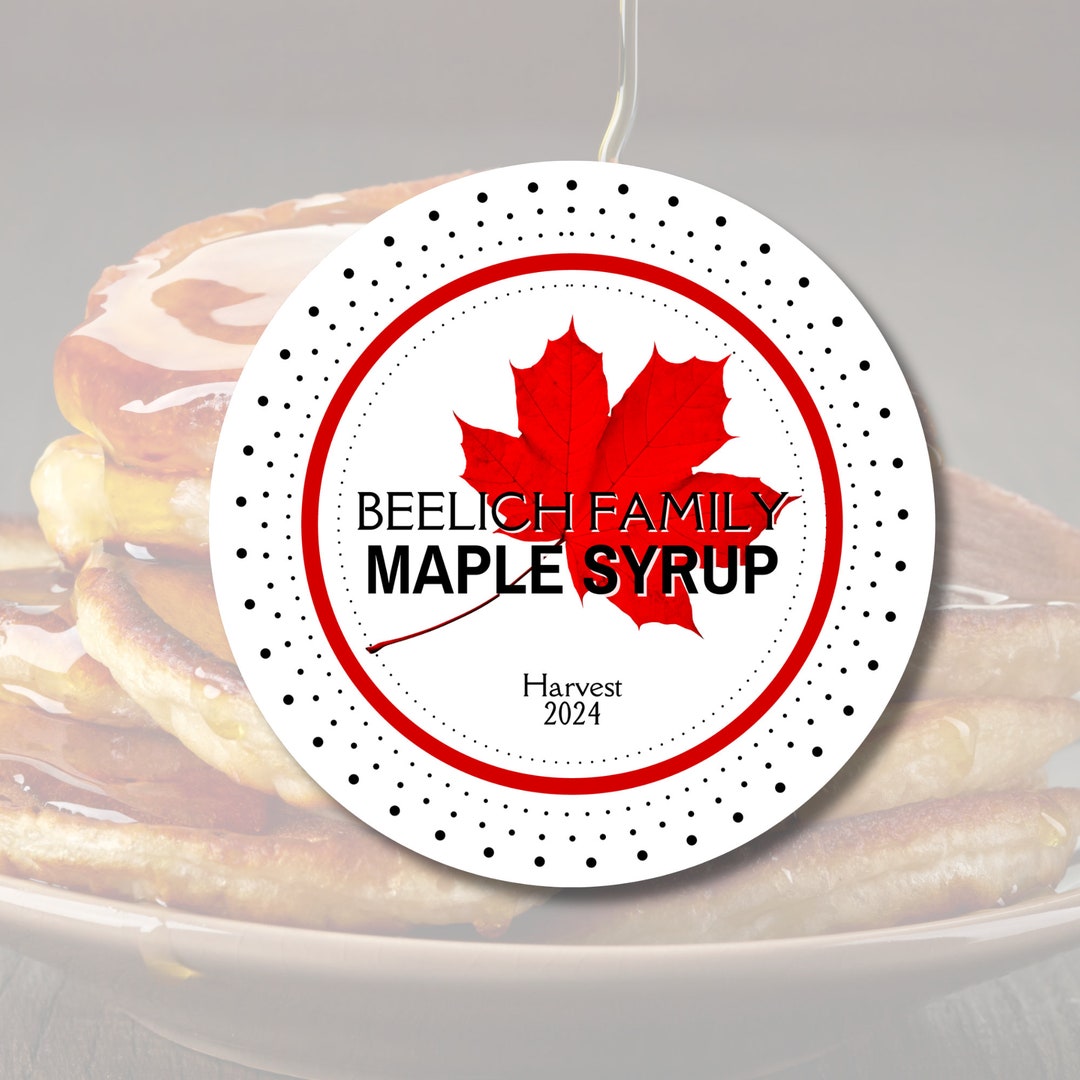 Maple Syrup Labels Custom Stickers for Homemade Maple Syrup, Kitchen ...