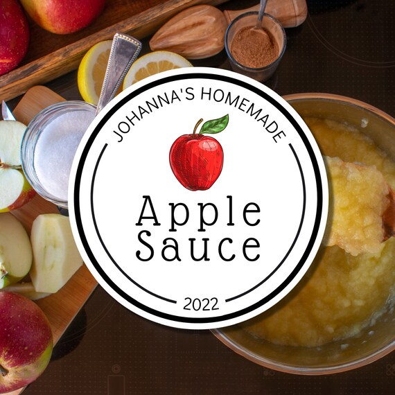 Apple Sauce Labels Personalized Kitchen Stickers for Homemade - Etsy
