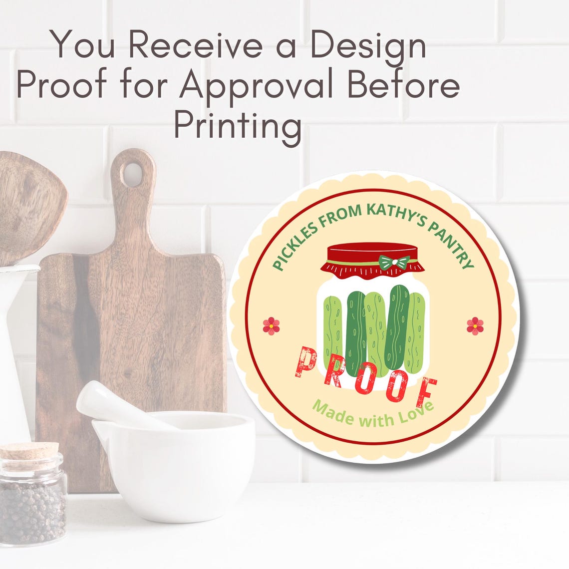 Pickle Labels - Personalized Stickers for Homemade Pickles & Preserves ...