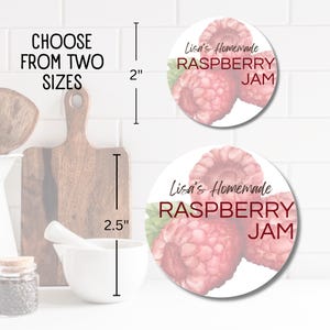 Raspberry Jam Labels- Personalized Canning Labels - Watercolour Design ...