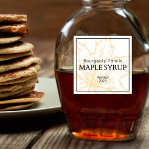 Maple Syrup Labels - Personalized Stickers for Homemade Maple Syrup ...