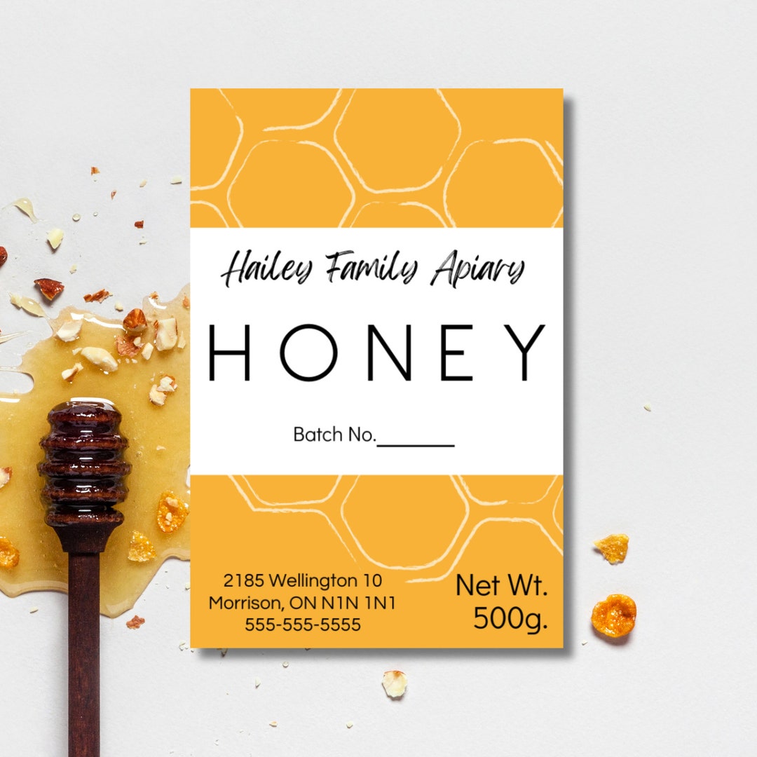 Honey Jar Labels - Custom Labelling for Honey From Your Family Apiary ...