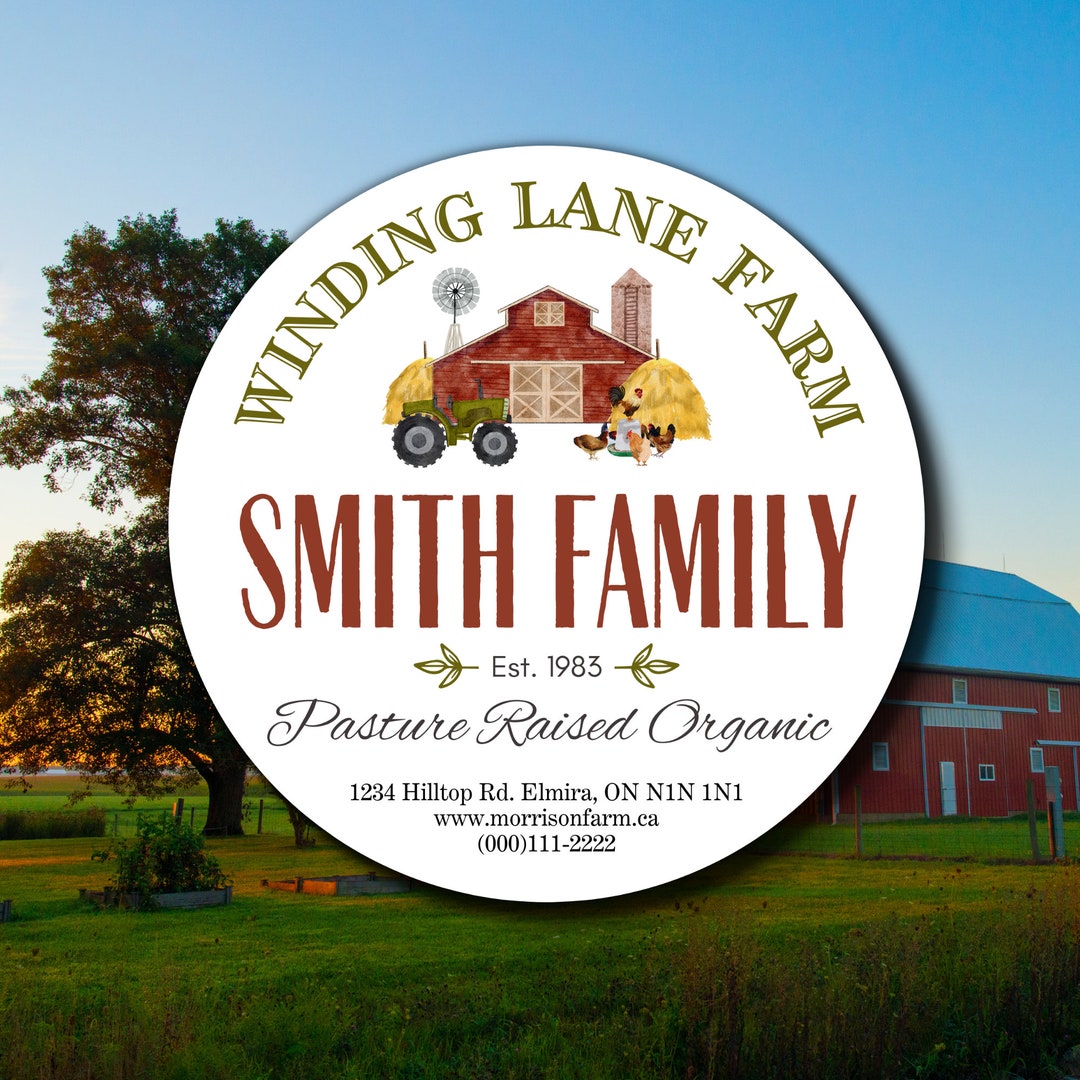 Custom Farm and Homestead Labels Personalized - Etsy