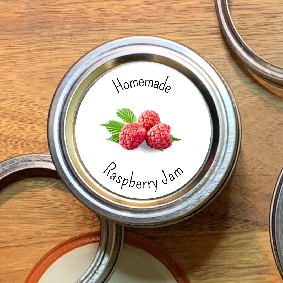 Raspberry Jam Labels - Ready to Ship - Canning Labels - Etsy