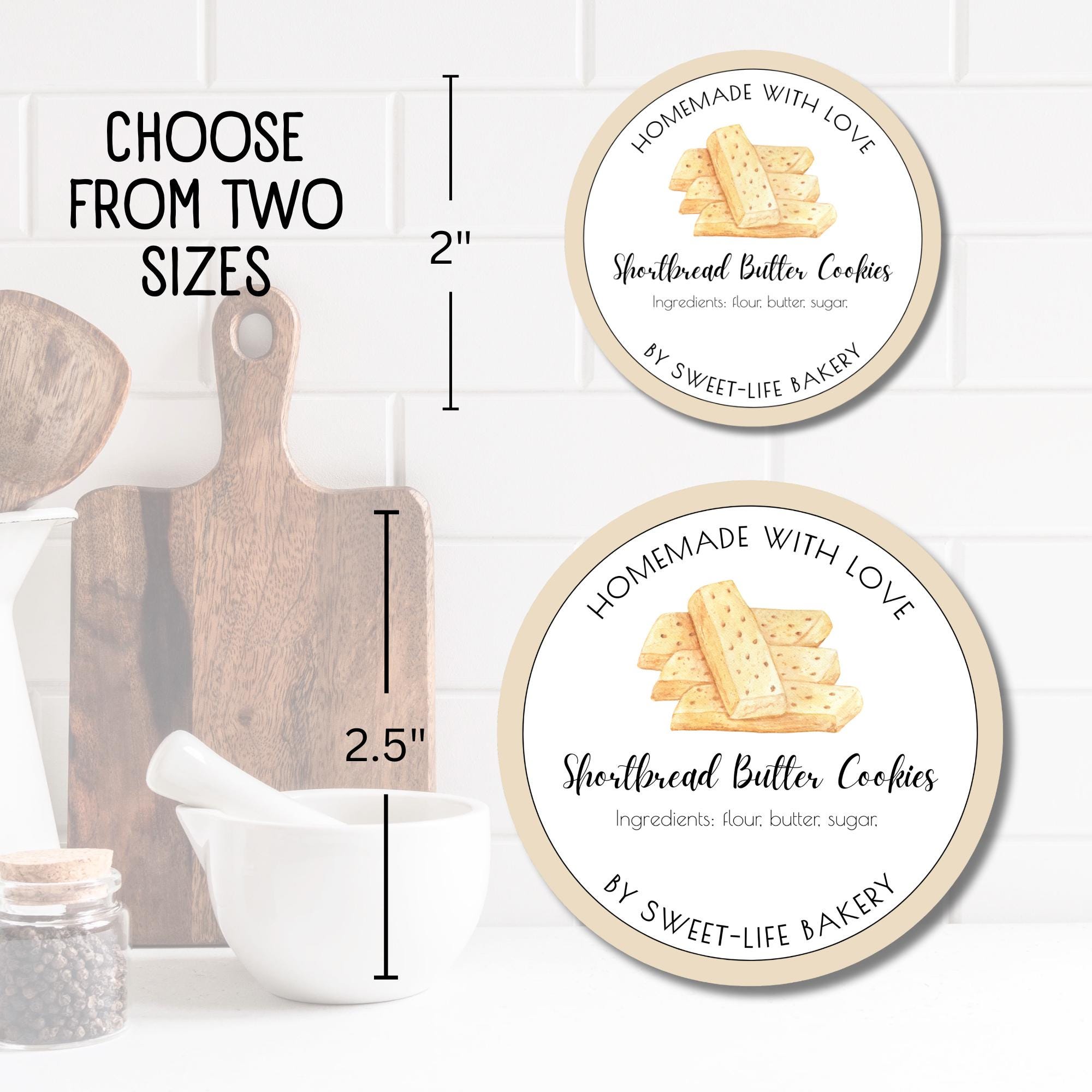 Personalized Shortbread Cookie Label – Homebaked Gift Stickers - Etsy UK