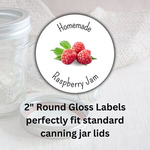 Raspberry Jam Labels Ready to Ship Canning Labels - Etsy