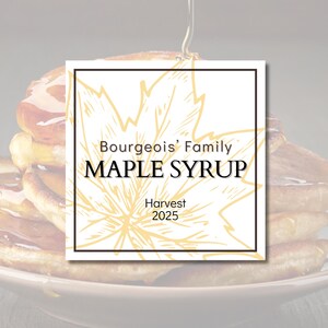 Maple Syrup Labels - Personalized Stickers for Homemade Maple Syrup ...