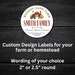 Custom Farm and Homestead Labels - Personalized - Etsy