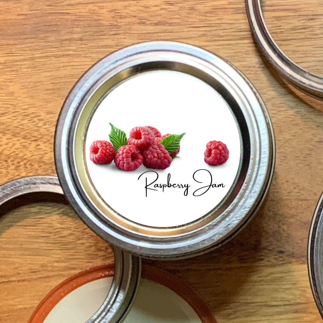 Raspberry Jam Labels - Ready to Ship - Optional Personalization - Etsy