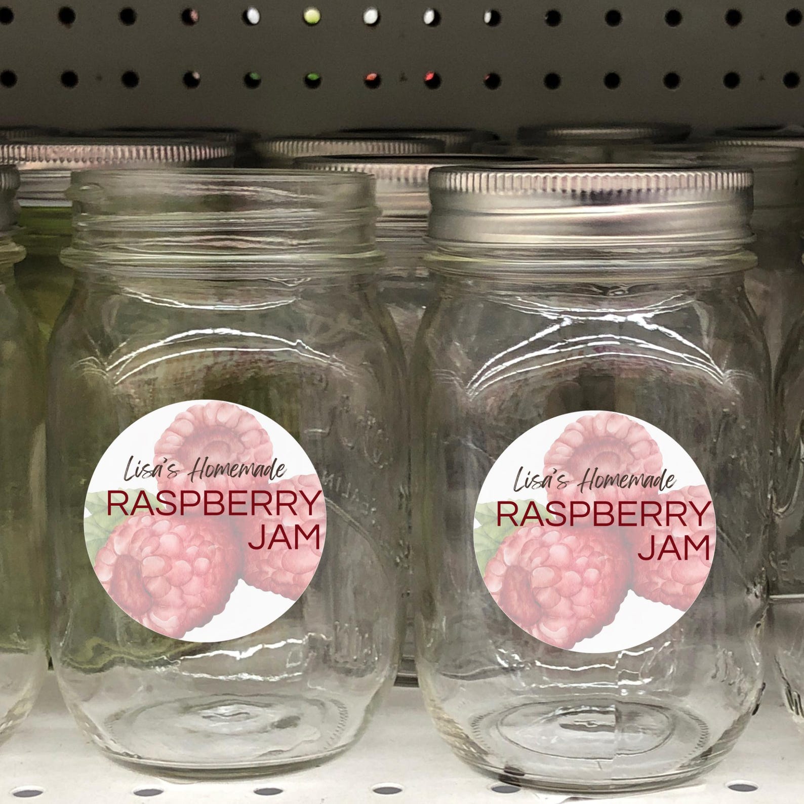 Raspberry Jam Labels- Personalized Canning Labels - Watercolour Design ...