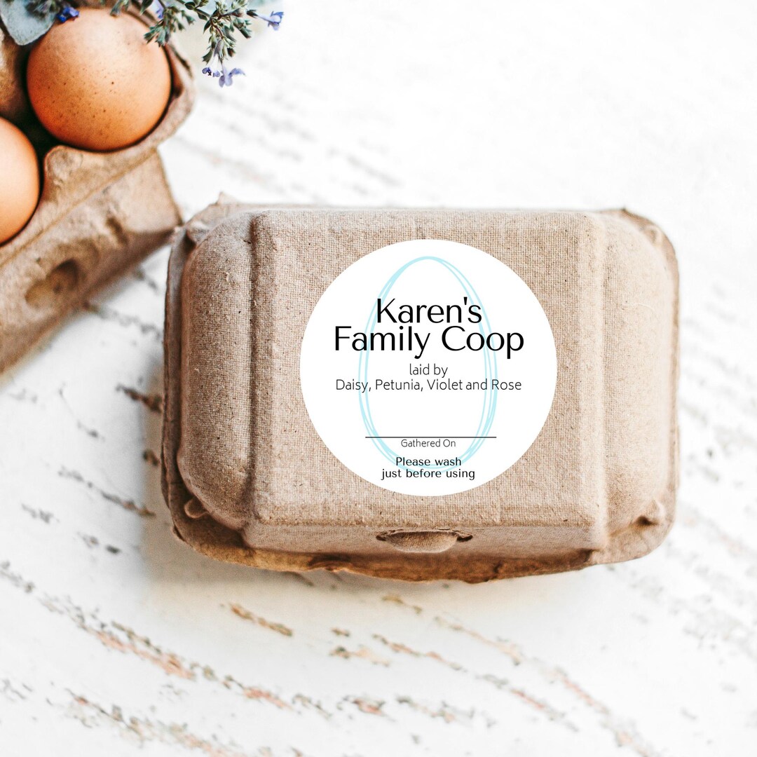 EGG CARTON LABELS, Customizable Labels, Kitchen Labels, Farm Fresh Eggs ...