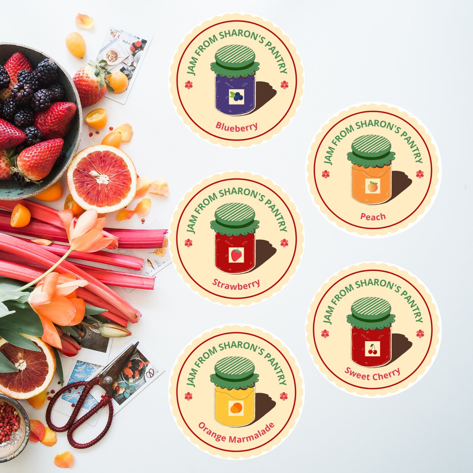 Jam Labels Personalized Stickers for Homemade Jam & Preserves - Etsy