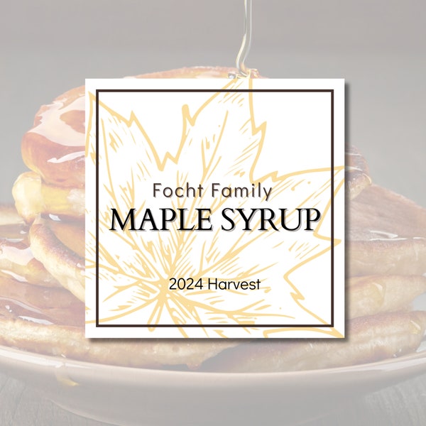 Maple Syrup Label - Etsy UK