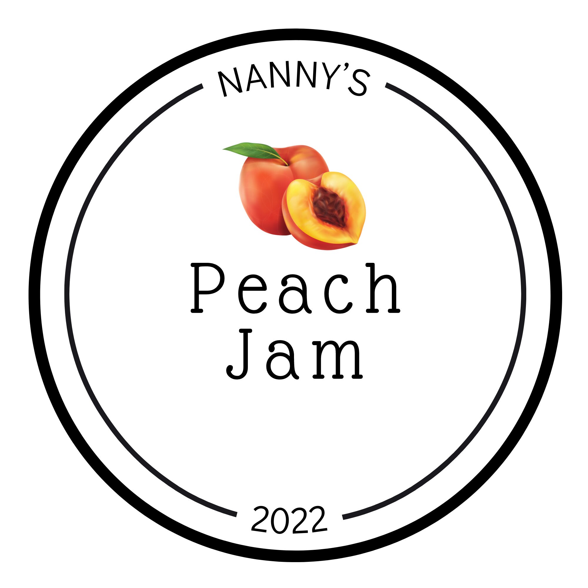 Peach Jam Labels Personalized Kitchen Stickers for Homemade - Etsy