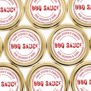 BBQ Sauce Labels - Customized Stickers - Etsy