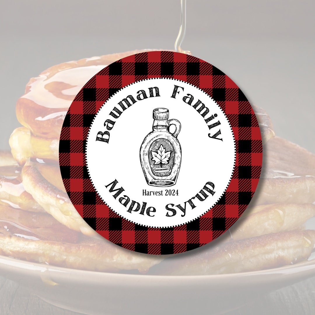 Maple Syrup Labels Personalized Stickers for Homemade Maple Syrup ...
