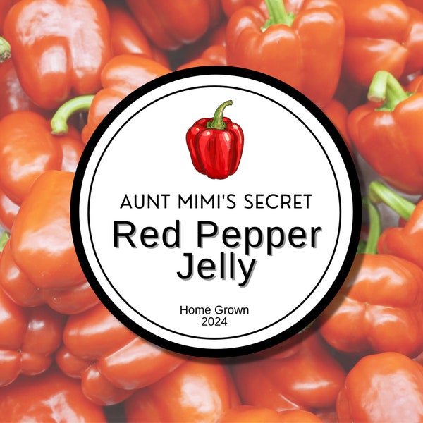 Red Pepper Jelly Labels - Etsy