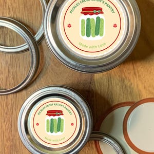 Pickle Labels - Personalized Stickers for Homemade Pickles & Preserves ...