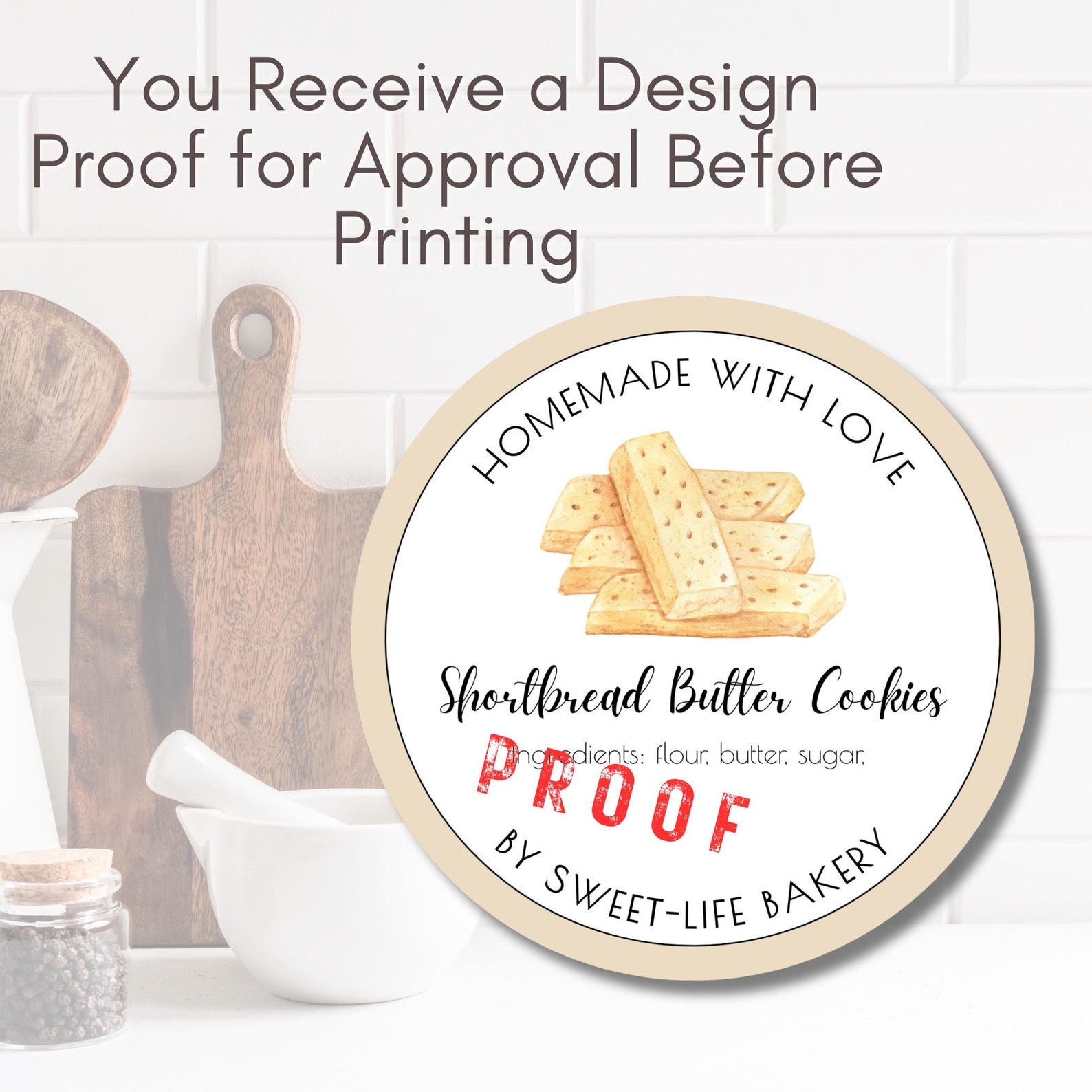 Personalized Shortbread Cookie Label – Homebaked Gift Stickers - Etsy UK