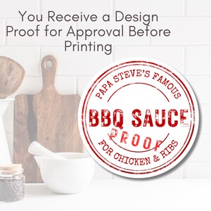 BBQ Sauce Labels - Customized Stickers - Etsy
