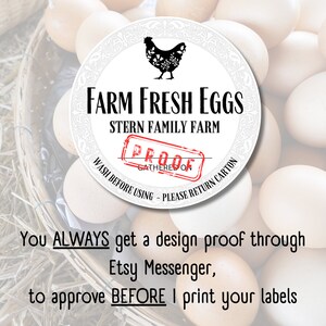 EGG CARTON LABELS, Customizable Labels, Farm Fresh Eggs, Chicken Coop ...