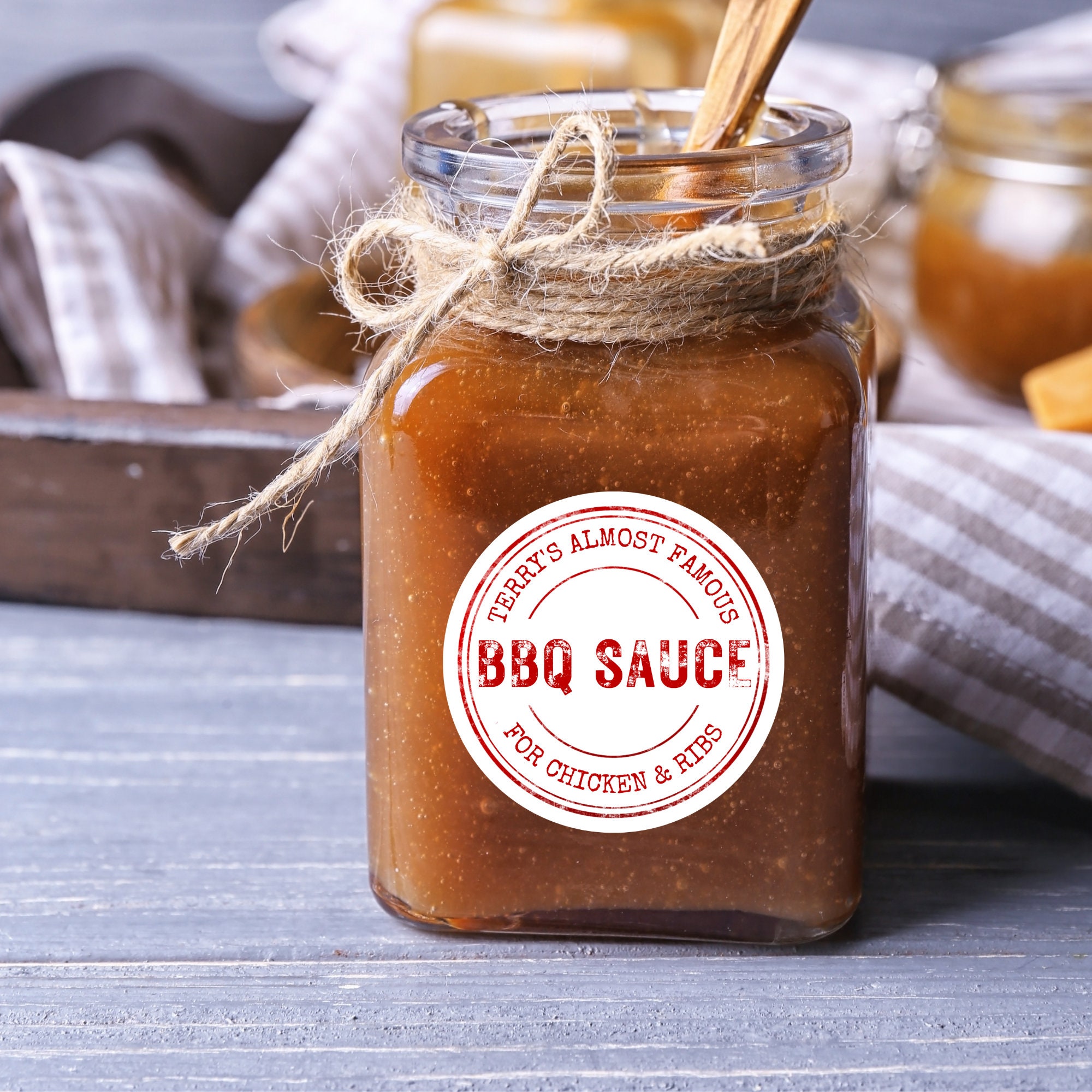 BBQ Sauce Labels - Customized Stickers - Etsy