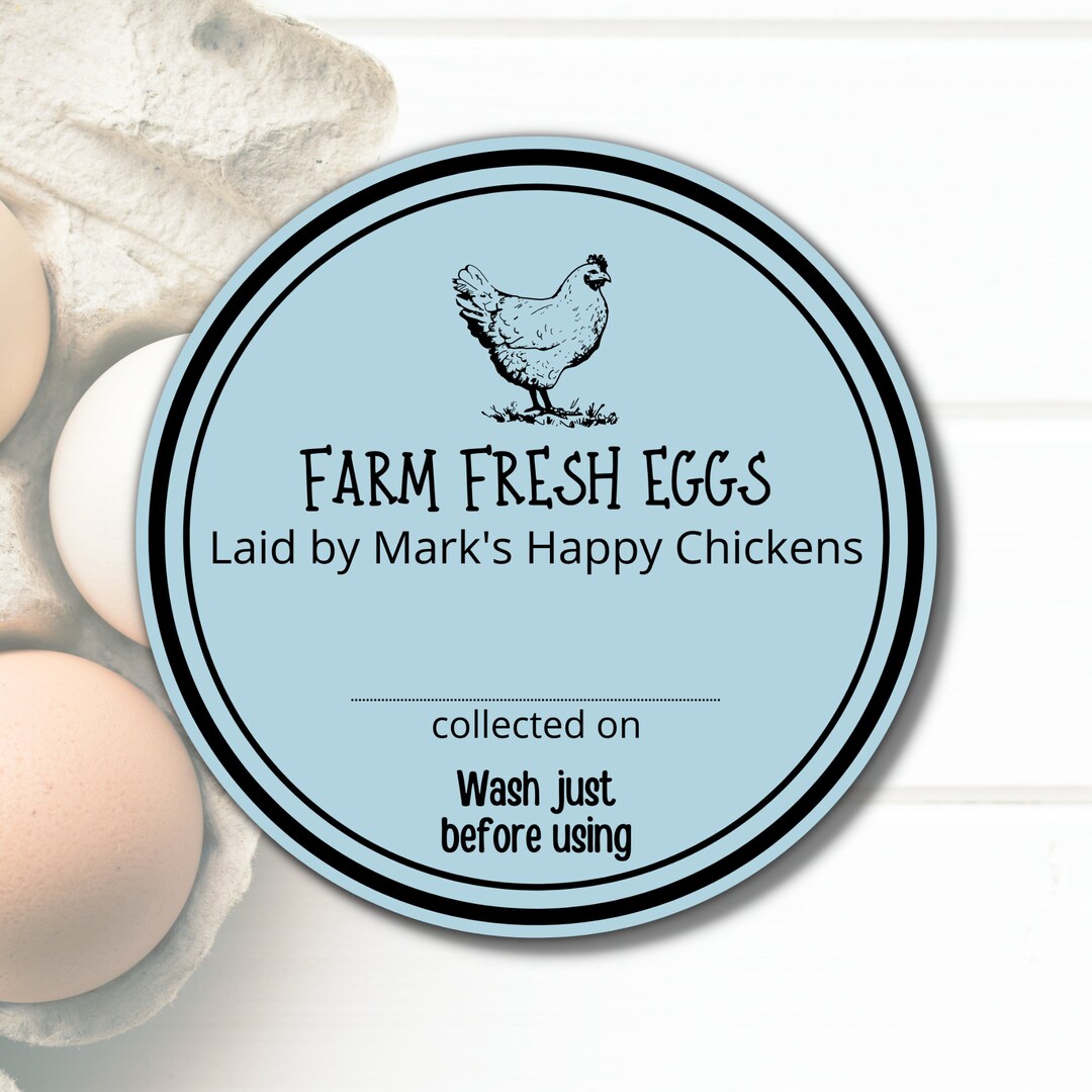 EGG CARTON LABELS, Customizable Labels, Farm Fresh Eggs, Chicken Coop ...