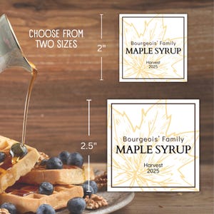 Maple Syrup Labels - Personalized Stickers for Homemade Maple Syrup ...