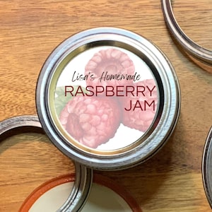 Raspberry Jam Labels- Personalized Canning Labels - Watercolour Design ...