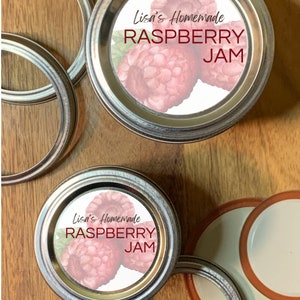 Raspberry Jam Labels- Personalized Canning Labels - Watercolour Design ...