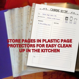 Canning Planner Template: Printable Recipe & Planning Sheets (digital ...