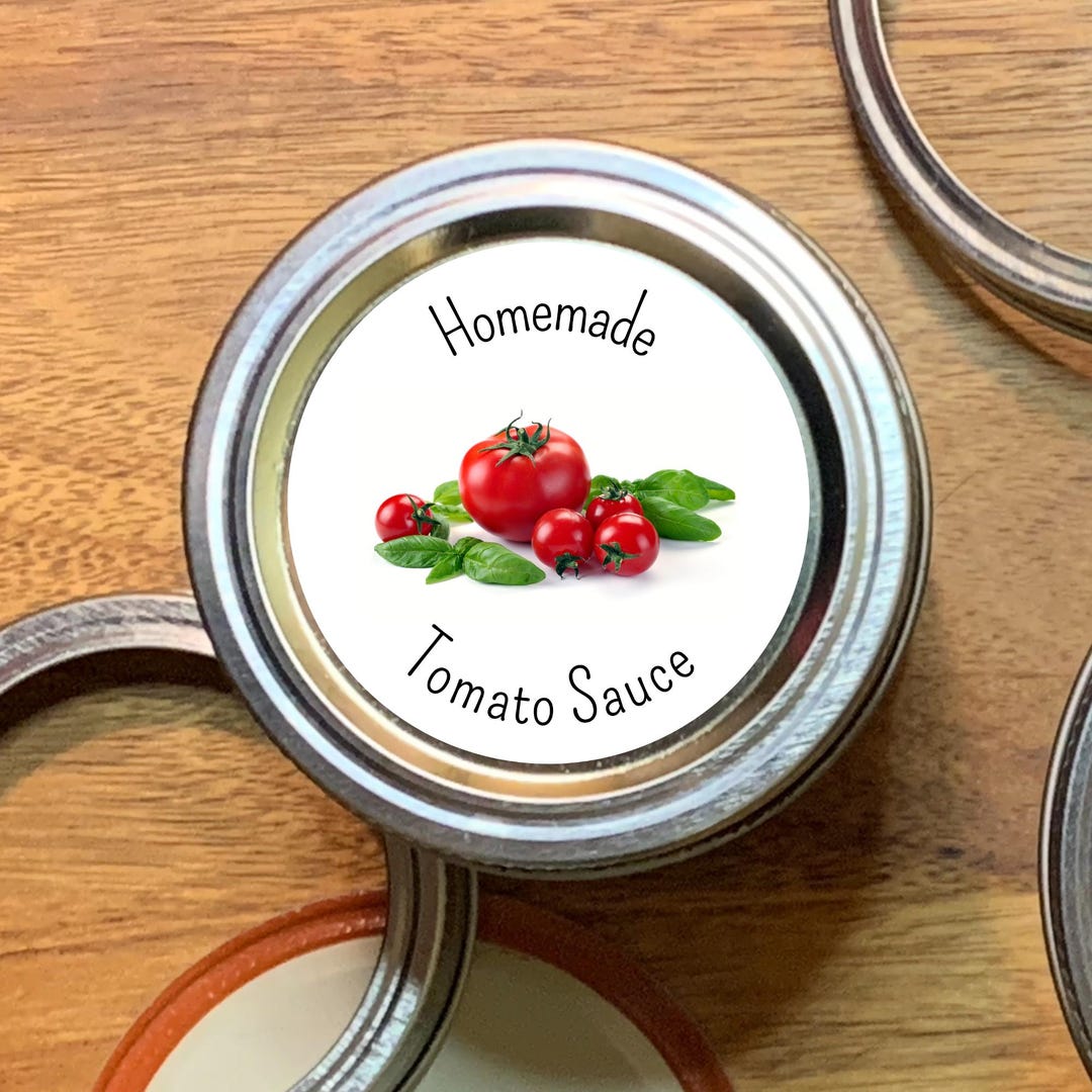 Tomato Sauce Canning Labels: 2" Round Stickers - Etsy