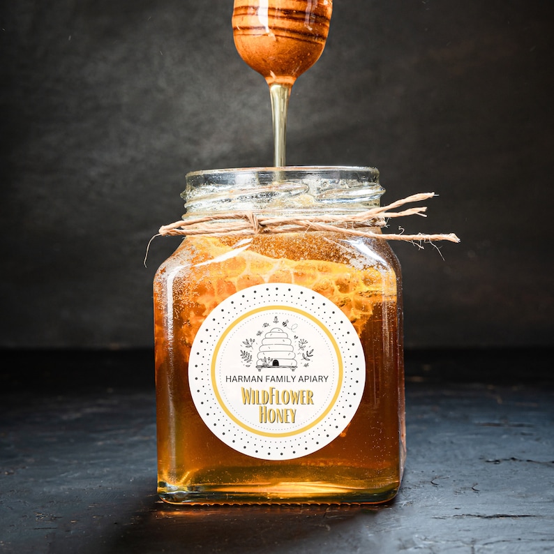 Custom Honey Jar Labels: Personalized Printed Stickers - Etsy