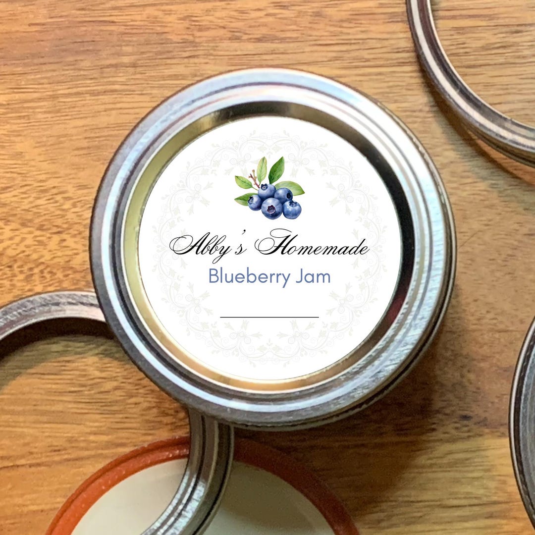 Personalized Jam Labels: Custom Kitchen Stickers for Homemade Preserves ...