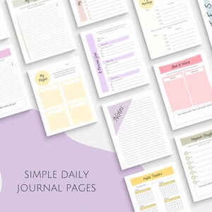 Simple Daily Journal Pages - Etsy