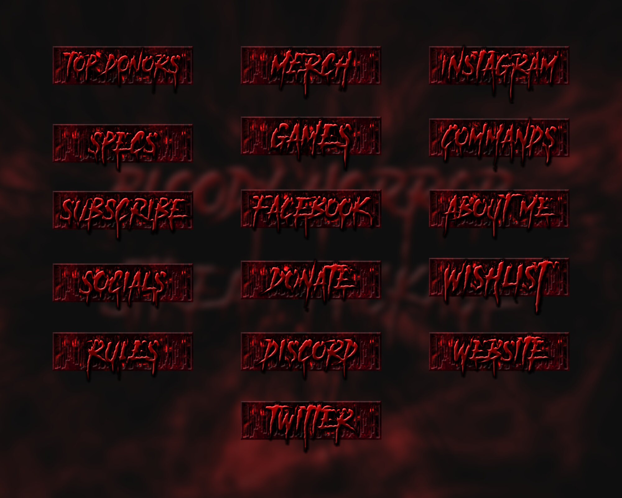 Animated Bloody | Horror Twitch Overlay Package - Screens, Alerts ...