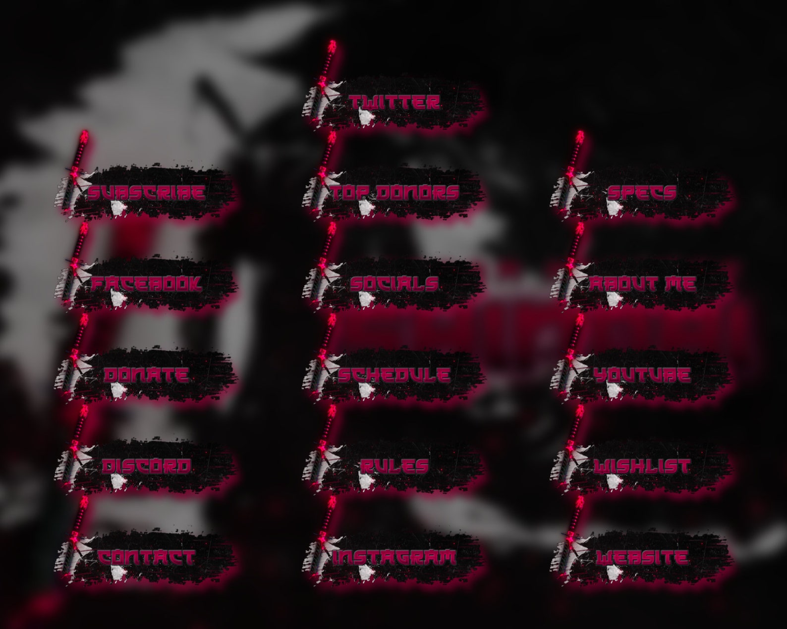 Shinobi | Ninja Animated Stream Overlay Package | Screens, Alerts ...