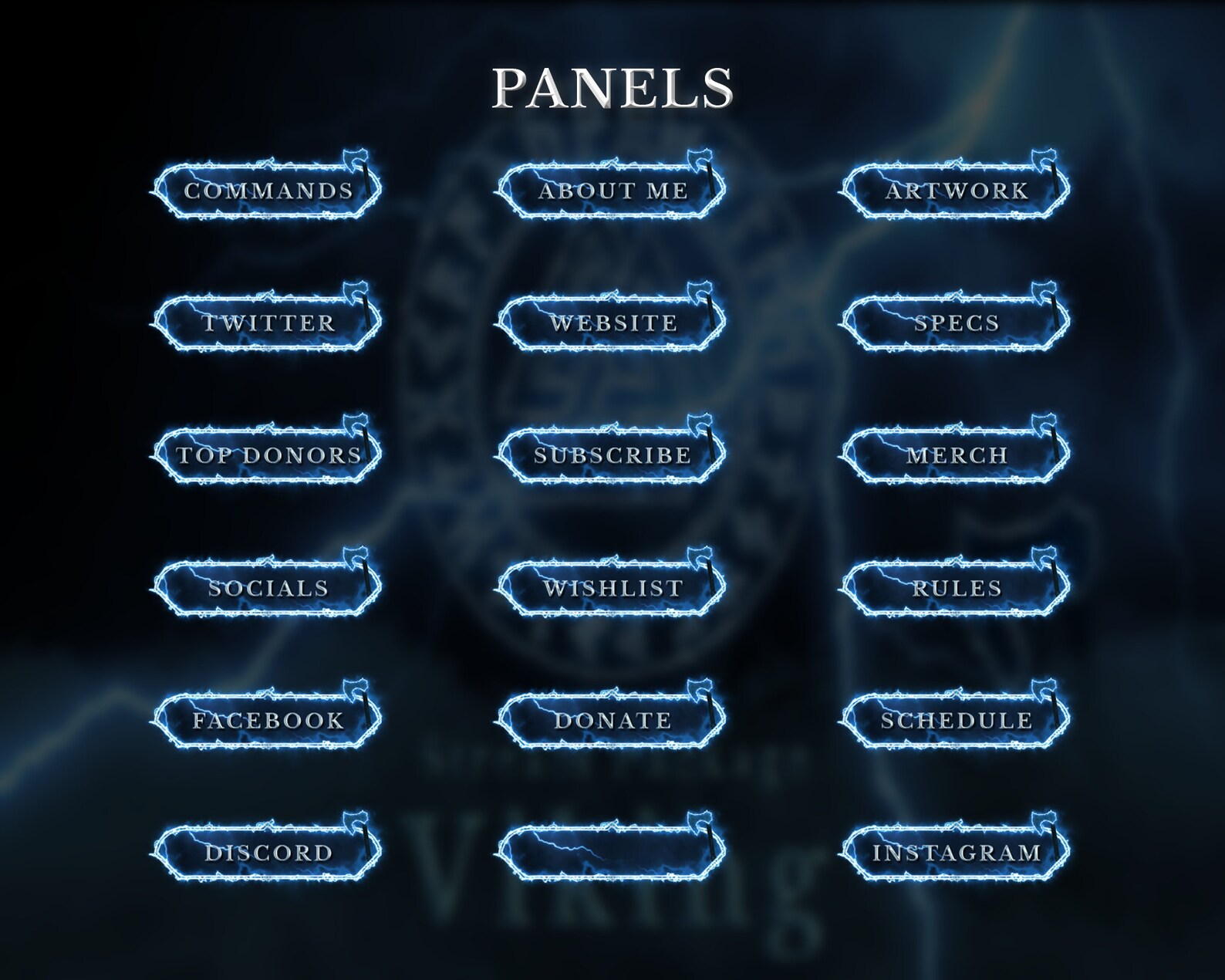 Animated Viking / Lightning Twitch Overlay Package - Screens, Alerts ...