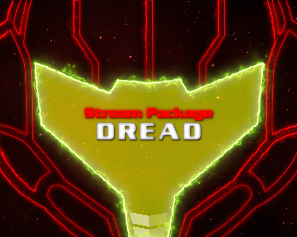 DREAD Animated Stream Overlay Package | Screens, Alerts, Webcam,stinger ...