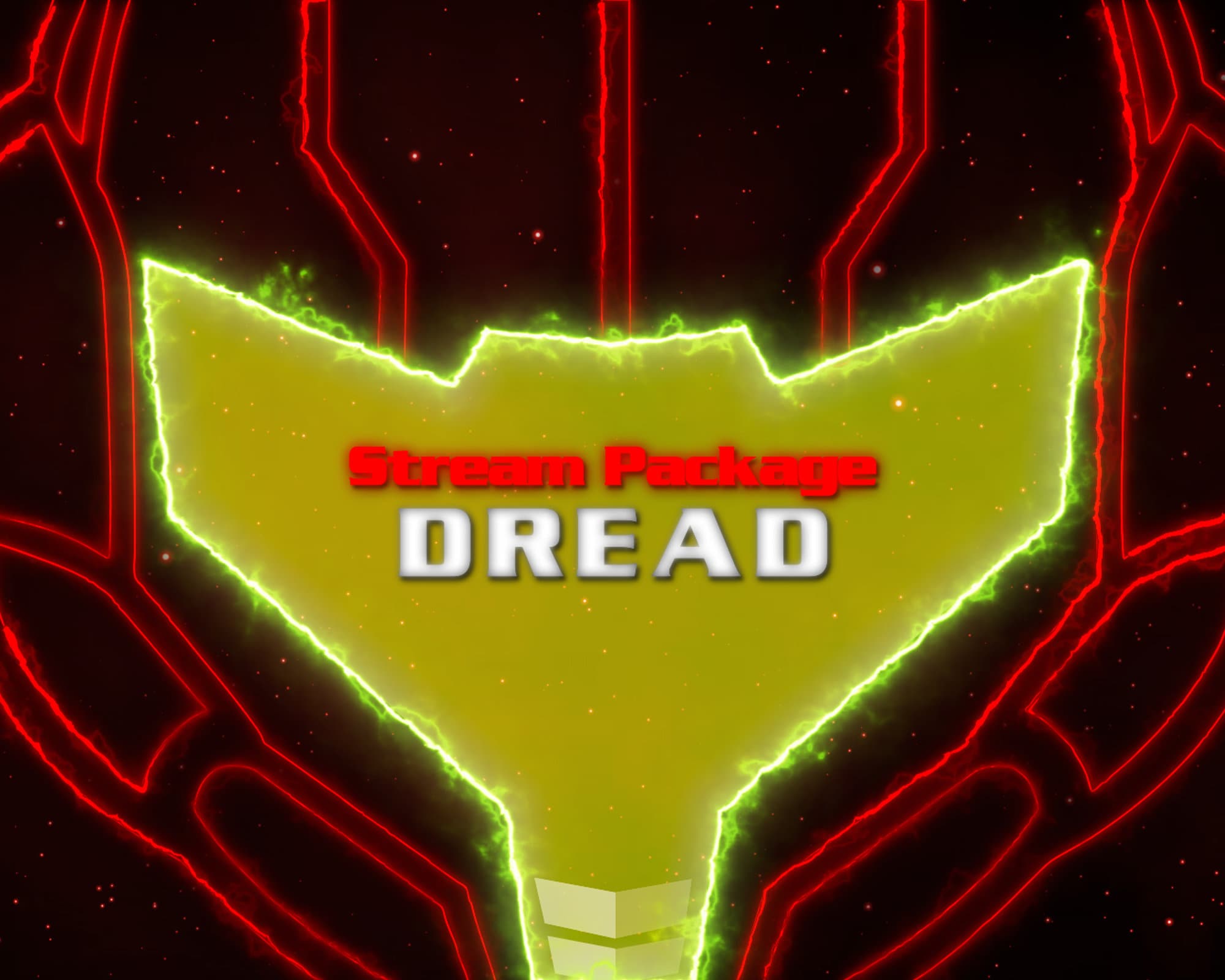 DREAD Animated Stream Overlay Package | Screens, Alerts, Webcam,stinger ...