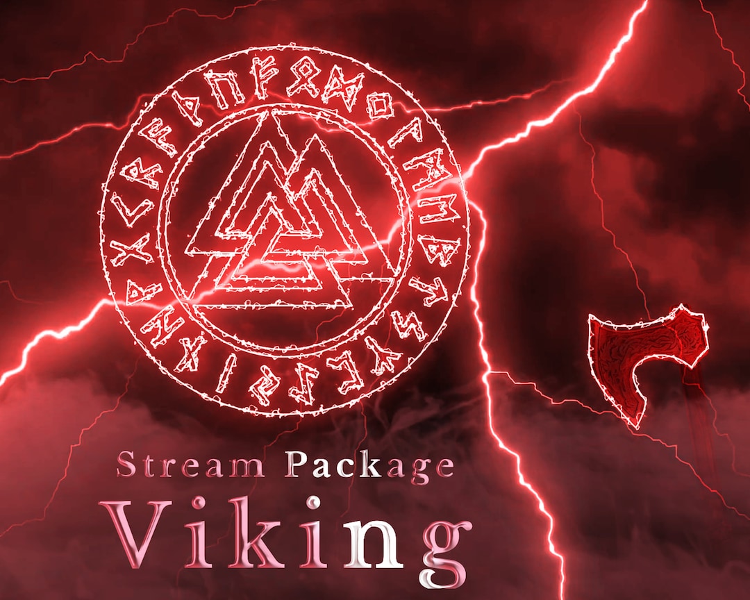 Animated Viking / Red Lightning Twitch Overlay Package - Screens ...