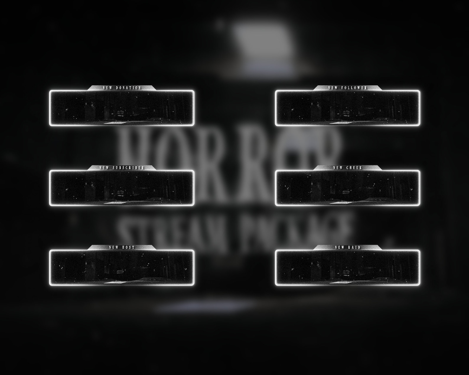 Animated Horror Twitch Overlay Package - Screens, Alerts, Webcam ...