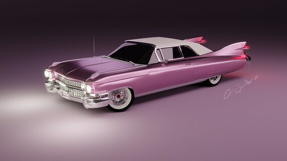 Limited Signed Render of a Cadillac Eldorado | Etsy